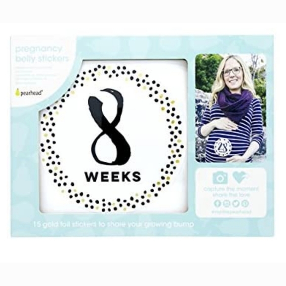 Pearhead | Tops | Pregnancy Belly Stickers5 Gold Foil Stickers | Poshmark